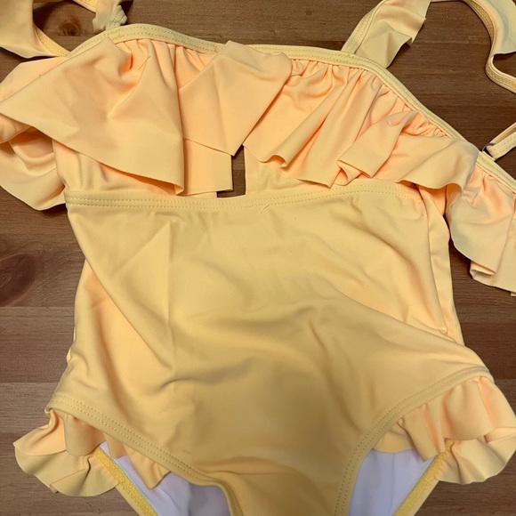 Amazon | Swim | Nwt One Piece Girls 34 Yellow Bathing Suit | Poshmark